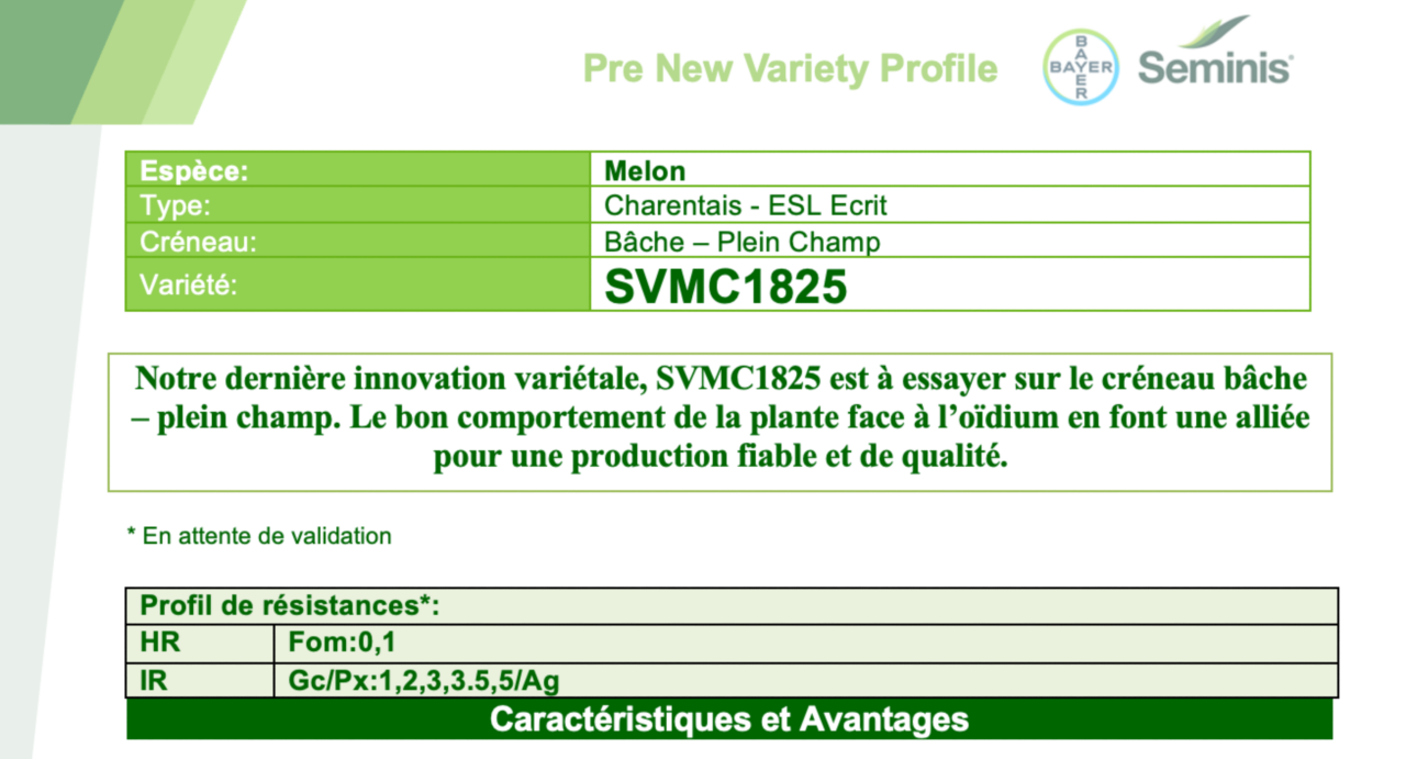 Fiche technique SVMC1825 Actuellement en essai
